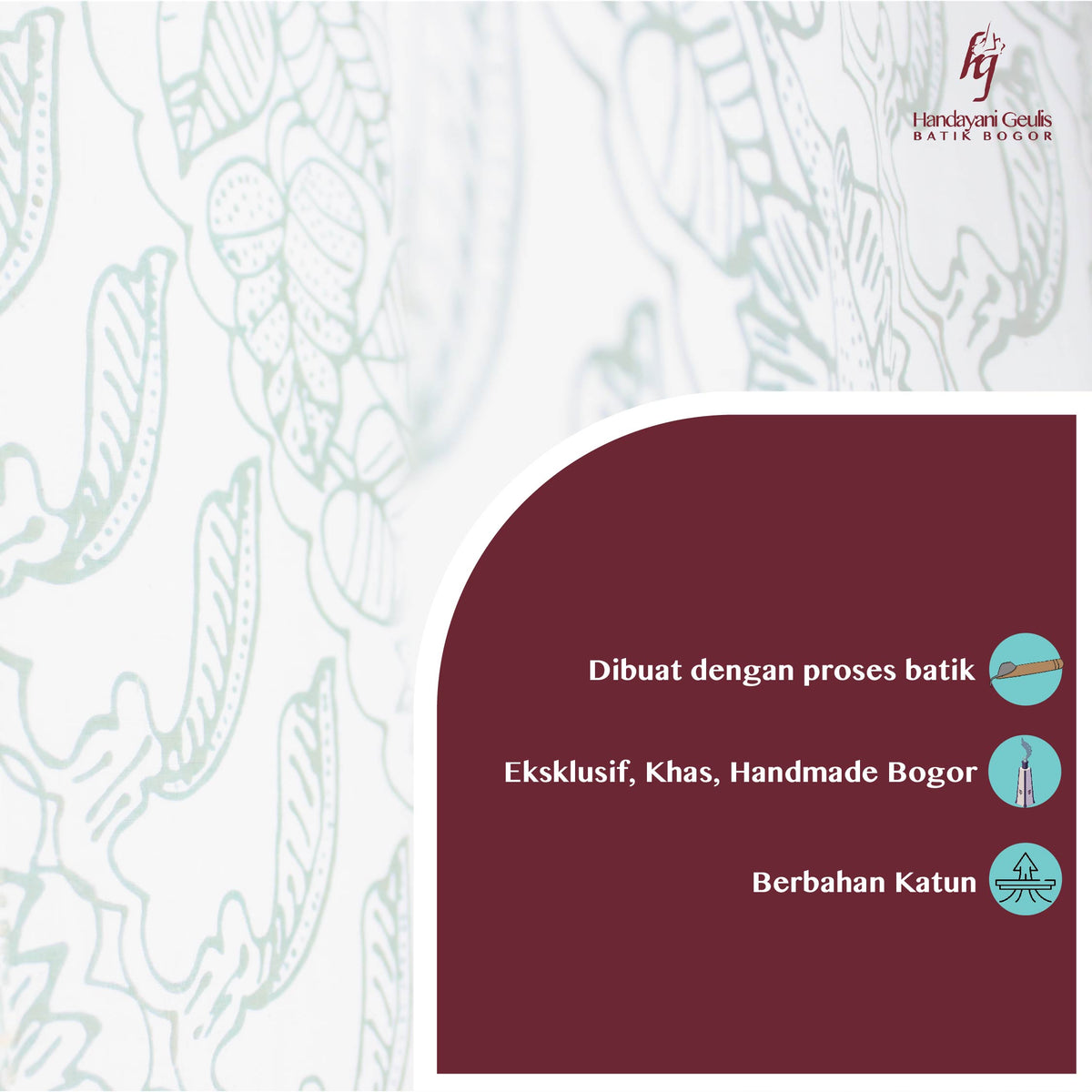 Batik Bogor Motif Lereng Kujang Anggrek - Bahan Katun – Handayani ...